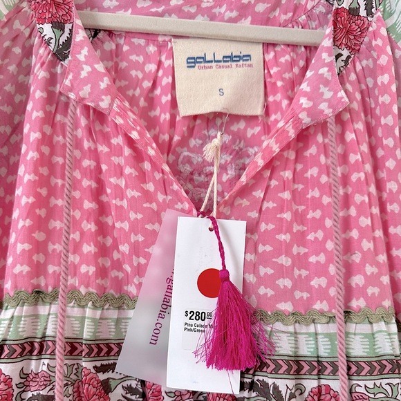 gallabia | Dresses | Nwt Gallabia Mini Pina Collada Pink And Green ...